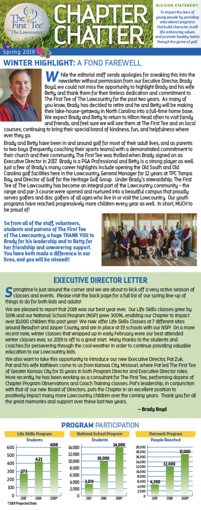 Spring 2019 Front - First Tee - The Lowcountry